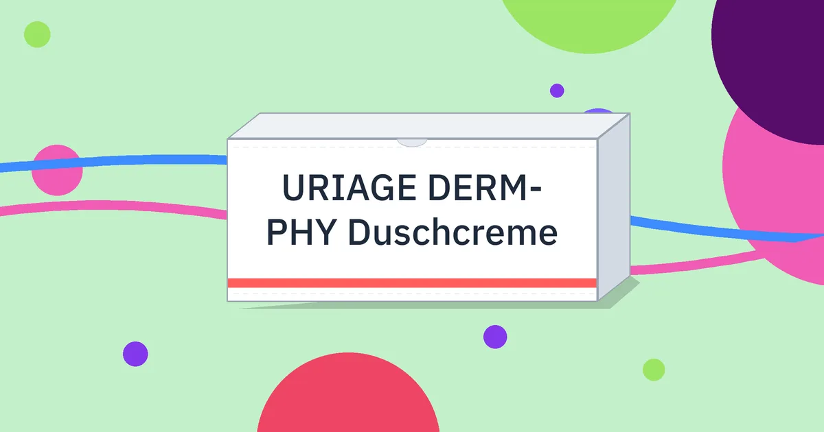 Symbolbild: Packung mit der Aufschrift URIAGE DERM-PHY Duschcreme (PZN 20374346) – Verfügbarkeit und Bezug in Apotheken in Frankfurt am Main