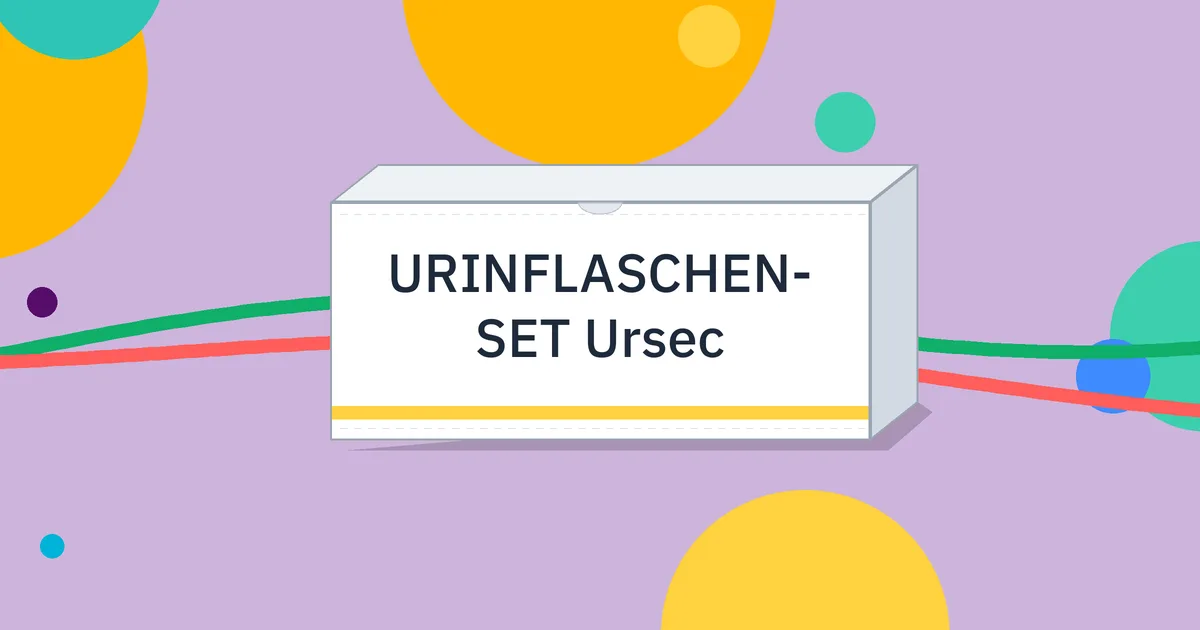 Symbolbild: Packung mit der Aufschrift URINFLASCHEN-SET Ursec (PZN 00915277) – Verfügbarkeit und Bezug in Apotheken in Frankfurt am Main