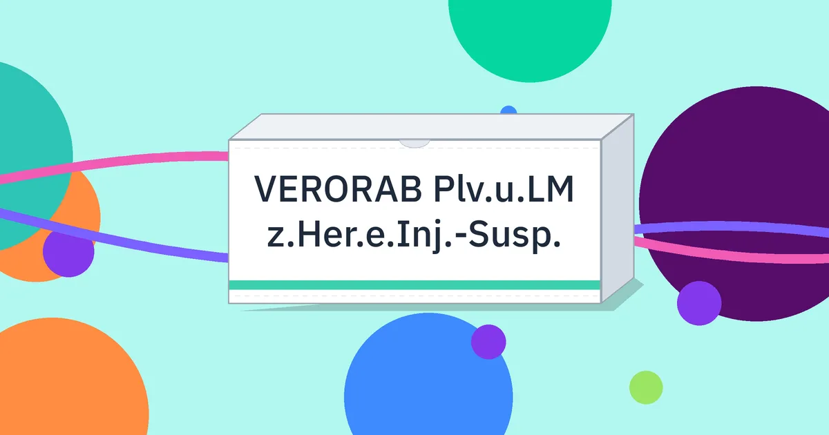 Symbolbild: Packung mit der Aufschrift VERORAB Plv.u.LM z.Her.e.Inj.-Susp. (PZN 06864859) – Verfügbarkeit und Bezug in Apotheken in Frankfurt am Main