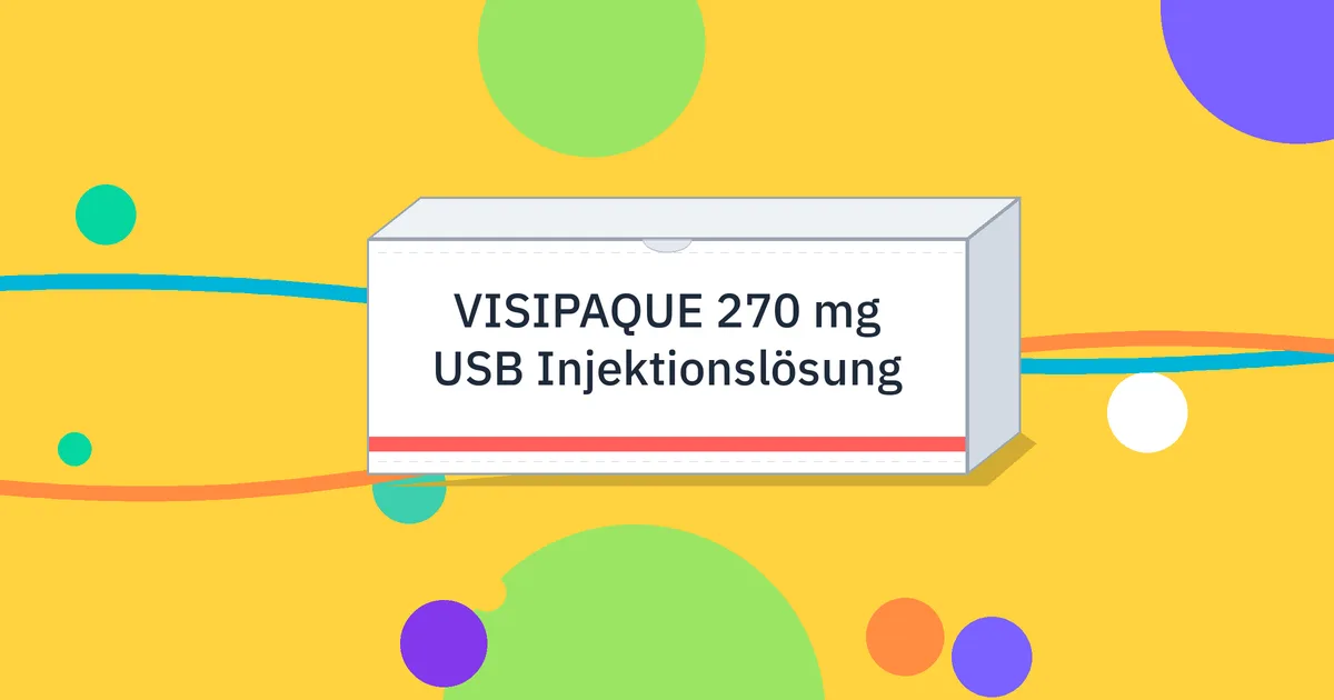 Symbolbild: Packung mit der Aufschrift VISIPAQUE 270 mg USB Injektionslösung (PZN 02254087) – Verfügbarkeit und Bezug in Apotheken in Frankfurt am Main
