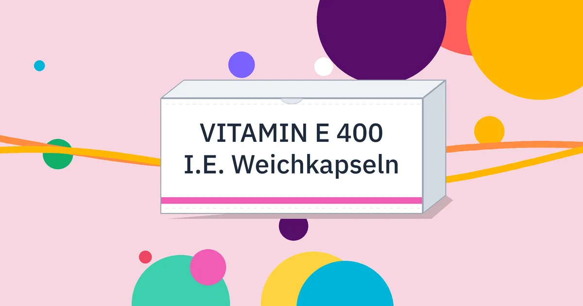 Symbolbild: Packung mit der Aufschrift VITAMIN E 400 I.E. Weichkapseln (PZN 11721719) – Verfügbarkeit und Bezug in Apotheken in Frankfurt am Main