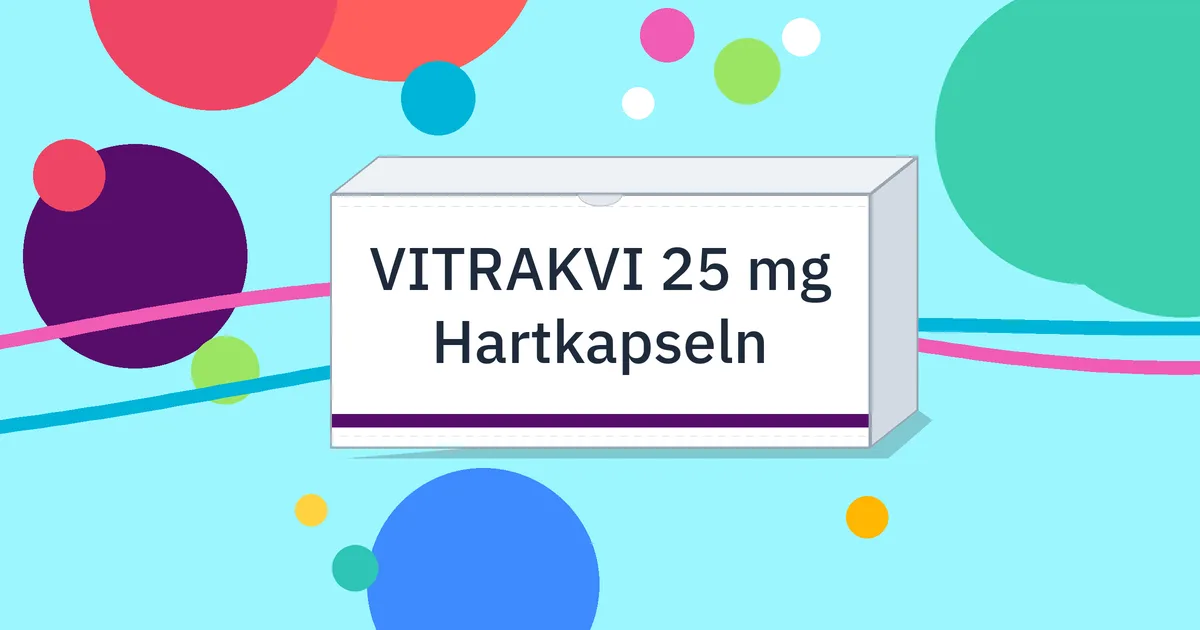 Symbolbild: Packung mit der Aufschrift VITRAKVI 25 mg Hartkapseln (PZN 15024325) – Verfügbarkeit und Bezug in Apotheken in Frankfurt am Main