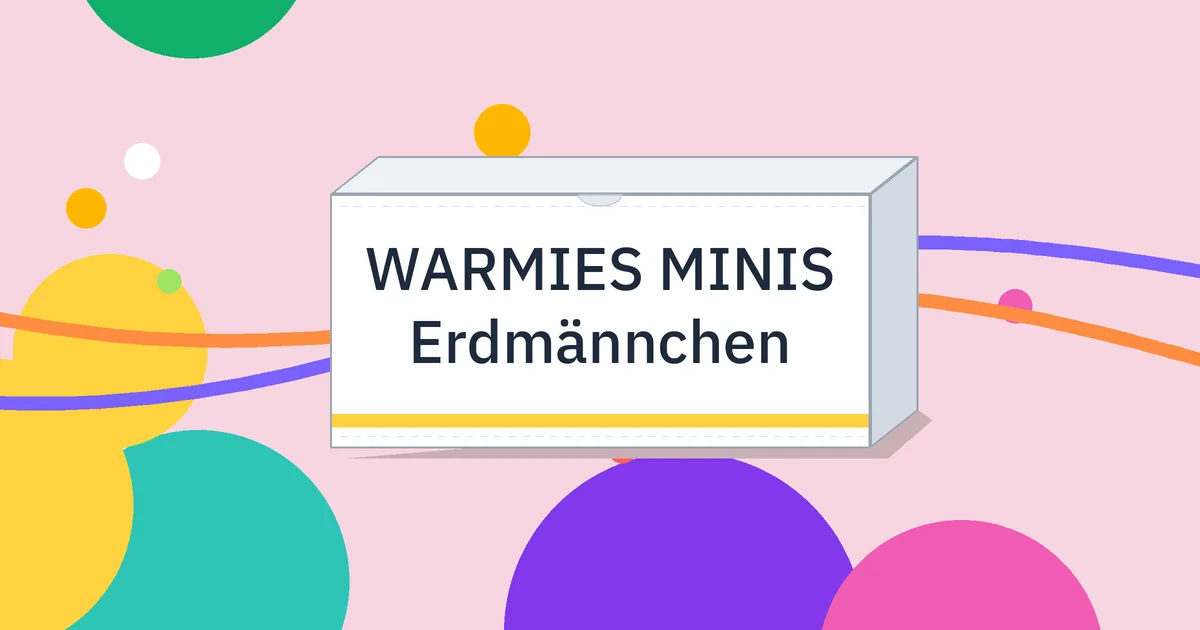 Symbolbild: Packung mit der Aufschrift WARMIES MINIS Erdmännchen (PZN 14318970) – Verfügbarkeit und Bezug in Apotheken in Frankfurt am Main