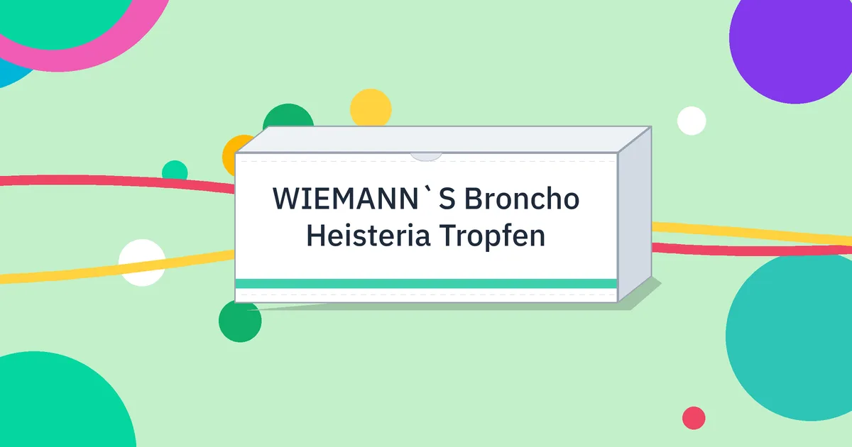 Symbolbild: Packung mit der Aufschrift WIEMANN`S Broncho Heisteria Tropfen (PZN 11160646) – Verfügbarkeit und Bezug in Apotheken in Frankfurt am Main