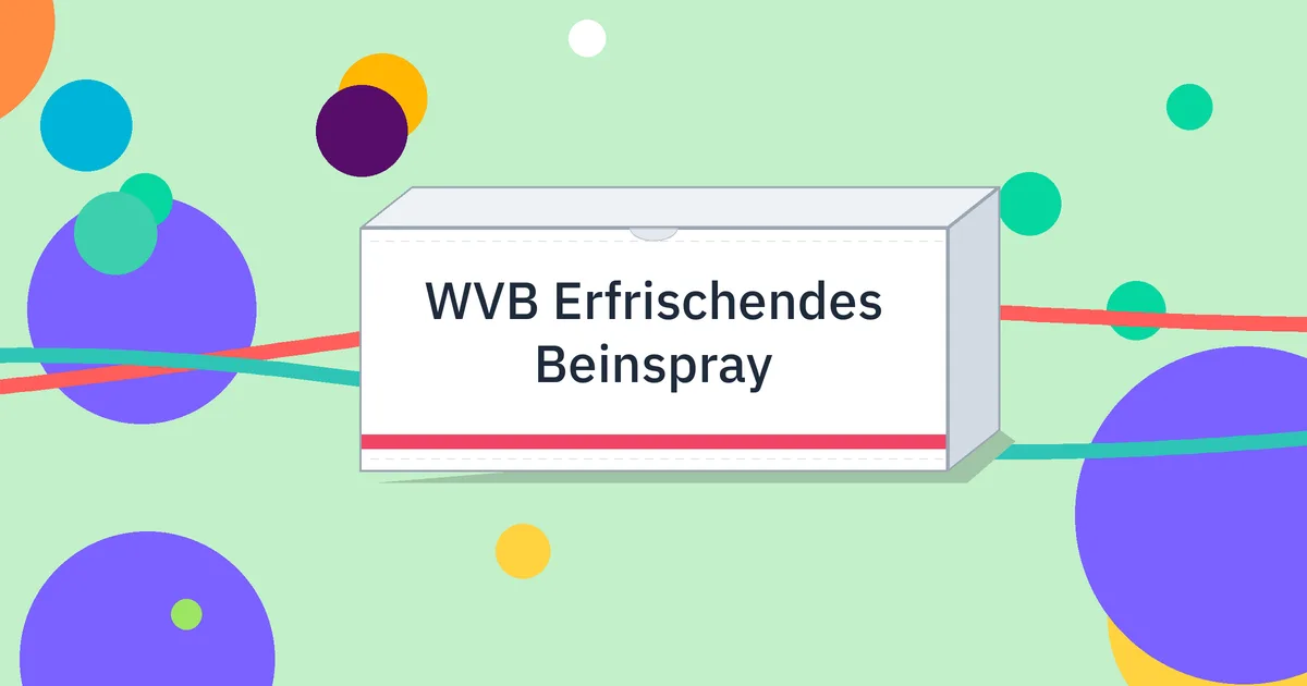 Symbolbild: Packung mit der Aufschrift WVB Erfrischendes Beinspray (PZN 16146065) – Verfügbarkeit und Bezug in Apotheken in Frankfurt am Main
