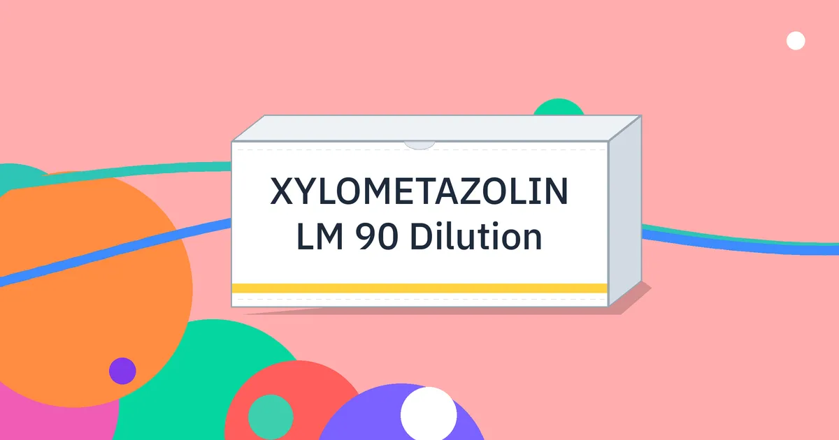 Symbolbild: Packung mit der Aufschrift XYLOMETAZOLIN LM 90 Dilution (PZN 13283809) – Verfügbarkeit und Bezug in Apotheken in Frankfurt am Main