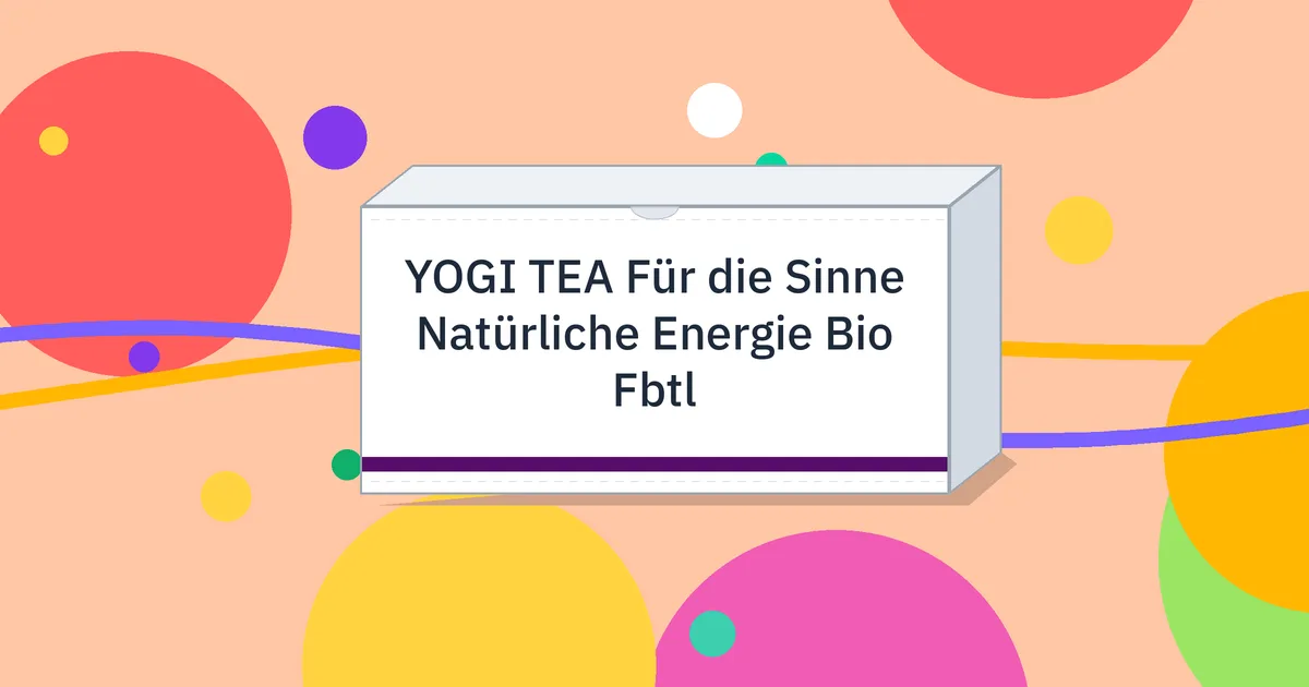 Symbolbild: Packung mit der Aufschrift YOGI TEA Für die Sinne Natürliche Energie Bio Fbtl (PZN 17571971) – Verfügbarkeit und Bezug in Apotheken in Frankfurt am Main