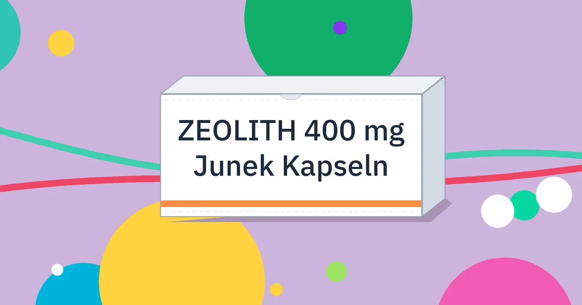 Symbolbild: Packung mit der Aufschrift ZEOLITH 400 mg Junek Kapseln (PZN 08430556) – Verfügbarkeit und Bezug in Apotheken in Frankfurt am Main