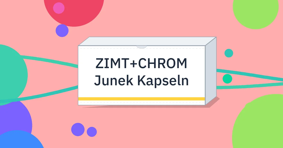 Symbolbild: Packung mit der Aufschrift ZIMT+CHROM Junek Kapseln (PZN 10396387) – Verfügbarkeit und Bezug in Apotheken in Frankfurt am Main