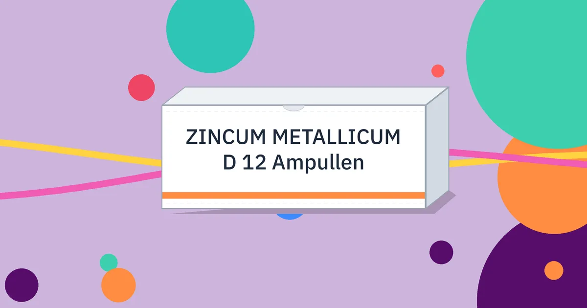 Symbolbild: Packung mit der Aufschrift ZINCUM METALLICUM D 12 Ampullen (PZN 11708914) – Verfügbarkeit und Bezug in Apotheken in Frankfurt am Main