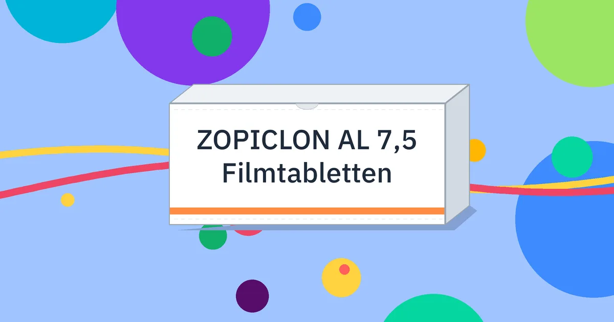 Symbolbild: Packung mit der Aufschrift ZOPICLON AL 7,5 Filmtabletten (PZN 01332514) – Verfügbarkeit und Bezug in Apotheken in Frankfurt am Main