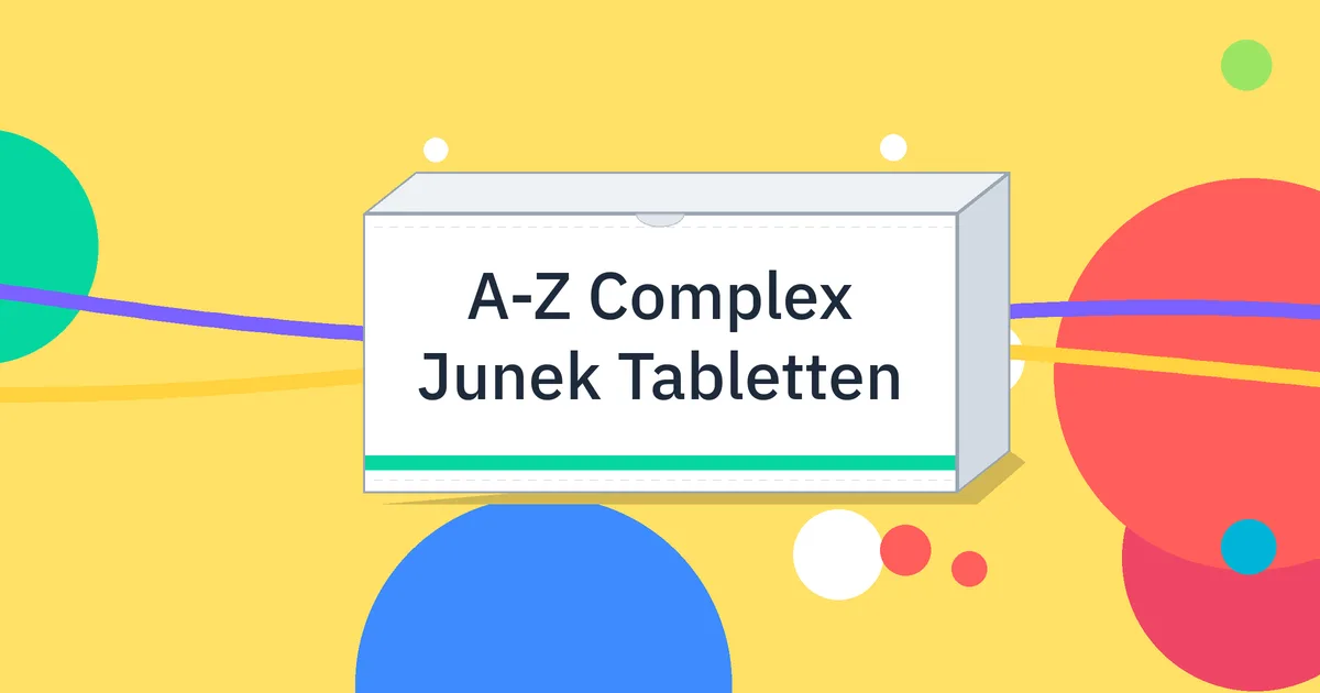 Symbolbild: Packung mit der Aufschrift A-Z Complex Junek Tabletten (PZN 10523578) – Verfügbarkeit und Bezug in Apotheken in Frankfurt am Main