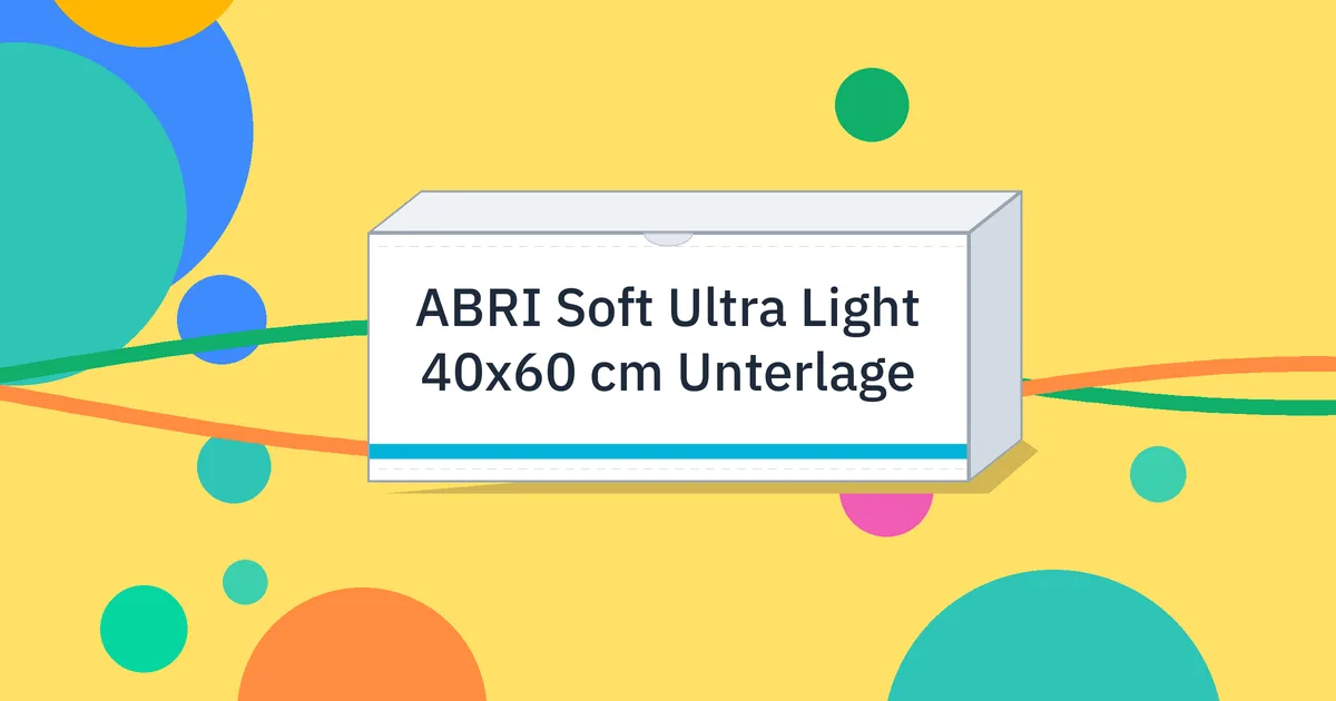 Symbolbild: Packung mit der Aufschrift ABRI Soft Ultra Light 40x60 cm Unterlage (PZN 14219222) – Verfügbarkeit und Bezug in Apotheken in Frankfurt am Main
