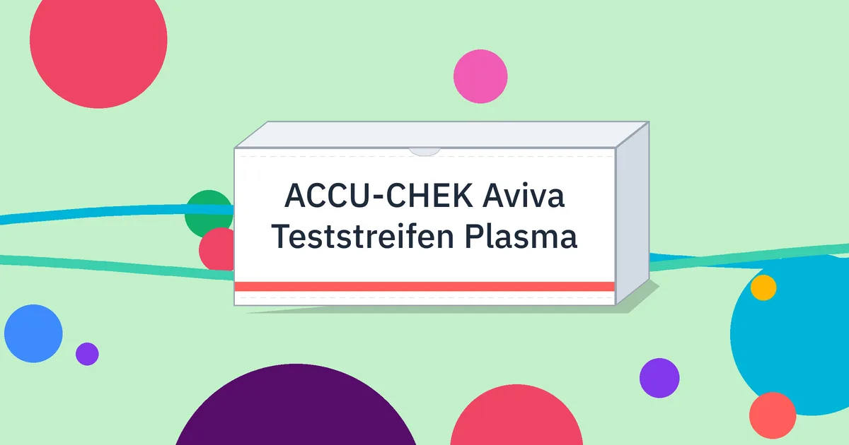 Symbolbild: Packung mit der Aufschrift ACCU-CHEK Aviva Teststreifen Plasma (PZN 19769045) – Verfügbarkeit und Bezug in Apotheken in Frankfurt am Main