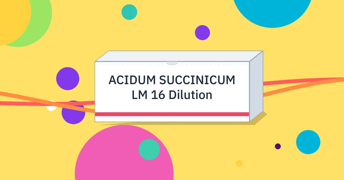 Symbolbild: Packung mit der Aufschrift ACIDUM SUCCINICUM LM 16 Dilution (PZN 13283927) – Verfügbarkeit und Bezug in Apotheken in Frankfurt am Main