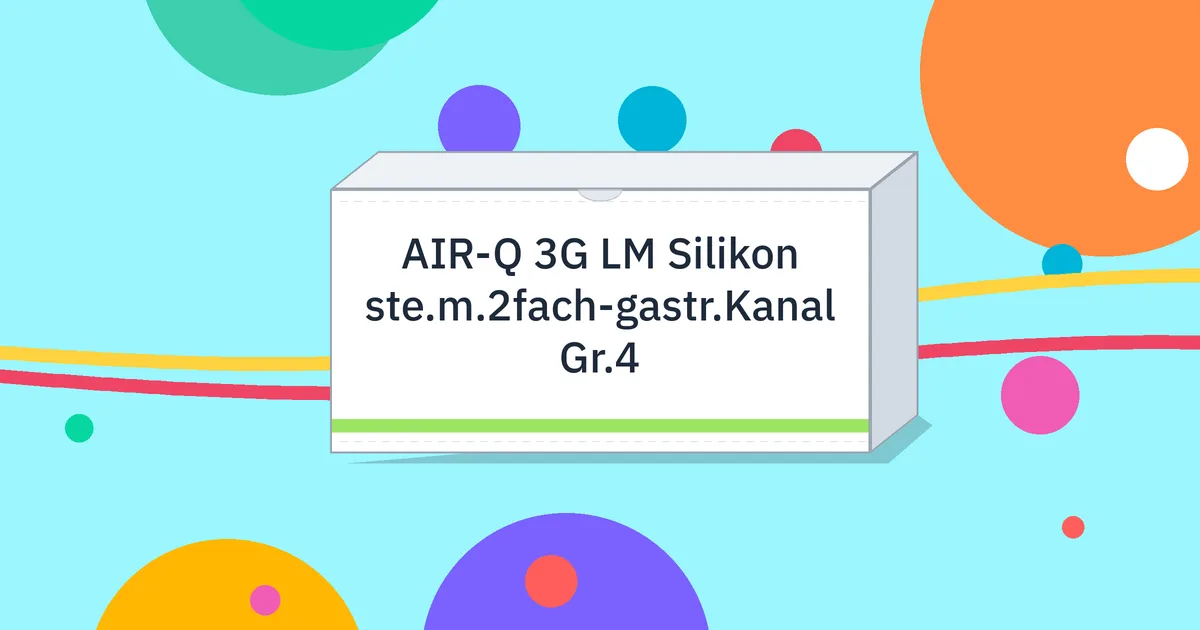 Symbolbild: Packung mit der Aufschrift AIR-Q 3G LM Silikon ste.m.2fach-gastr.Kanal Gr.4 (PZN 19118974) – Verfügbarkeit und Bezug in Apotheken in Frankfurt am Main