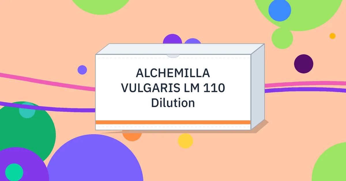 Symbolbild: Packung mit der Aufschrift ALCHEMILLA VULGARIS LM 110 Dilution (PZN 13309070) – Verfügbarkeit und Bezug in Apotheken in Frankfurt am Main
