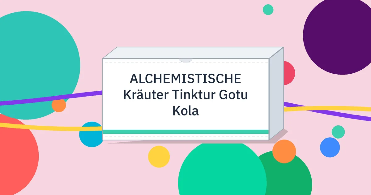 Symbolbild: Packung mit der Aufschrift ALCHEMISTISCHE Kräuter Tinktur Gotu Kola (PZN 17418318) – Verfügbarkeit und Bezug in Apotheken in Frankfurt am Main