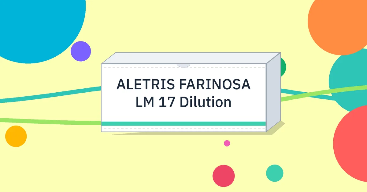 Symbolbild: Packung mit der Aufschrift ALETRIS FARINOSA LM 17 Dilution (PZN 13309733) – Verfügbarkeit und Bezug in Apotheken in Frankfurt am Main