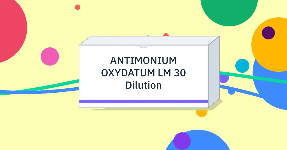 Symbolbild: Packung mit der Aufschrift ANTIMONIUM OXYDATUM LM 30 Dilution (PZN 13374825) – Verfügbarkeit und Bezug in Apotheken in Frankfurt am Main