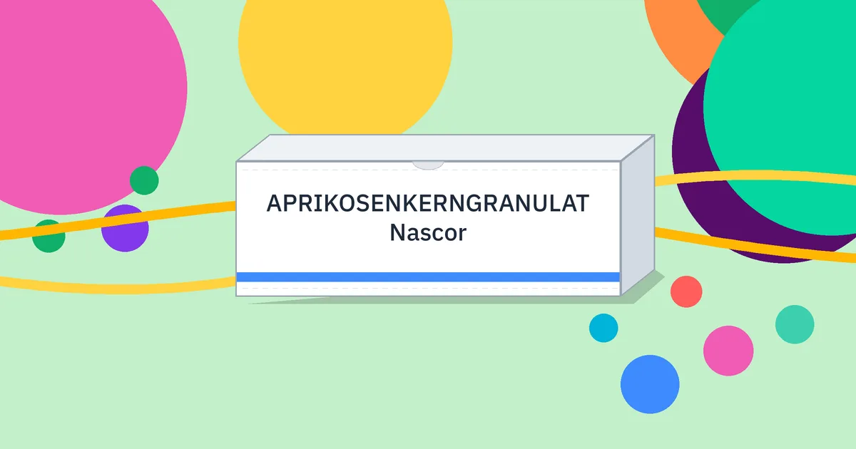 Symbolbild: Packung mit der Aufschrift APRIKOSENKERNGRANULAT Nascor (PZN 13451419) – Verfügbarkeit und Bezug in Apotheken in Frankfurt am Main
