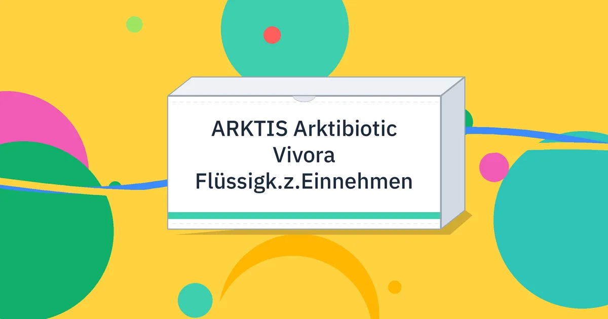 Symbolbild: Packung mit der Aufschrift ARKTIS Arktibiotic Vivora Flüssigk.z.Einnehmen (PZN 20312279) – Verfügbarkeit und Bezug in Apotheken in Frankfurt am Main