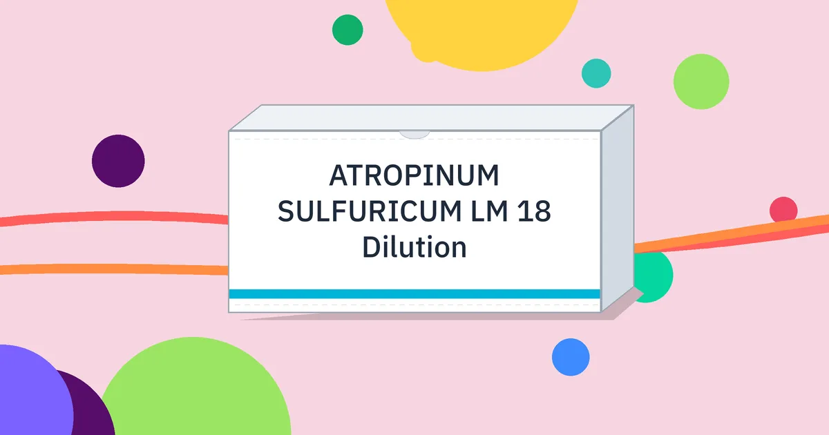 Symbolbild: Packung mit der Aufschrift ATROPINUM SULFURICUM LM 18 Dilution (PZN 13406979) – Verfügbarkeit und Bezug in Apotheken in Frankfurt am Main
