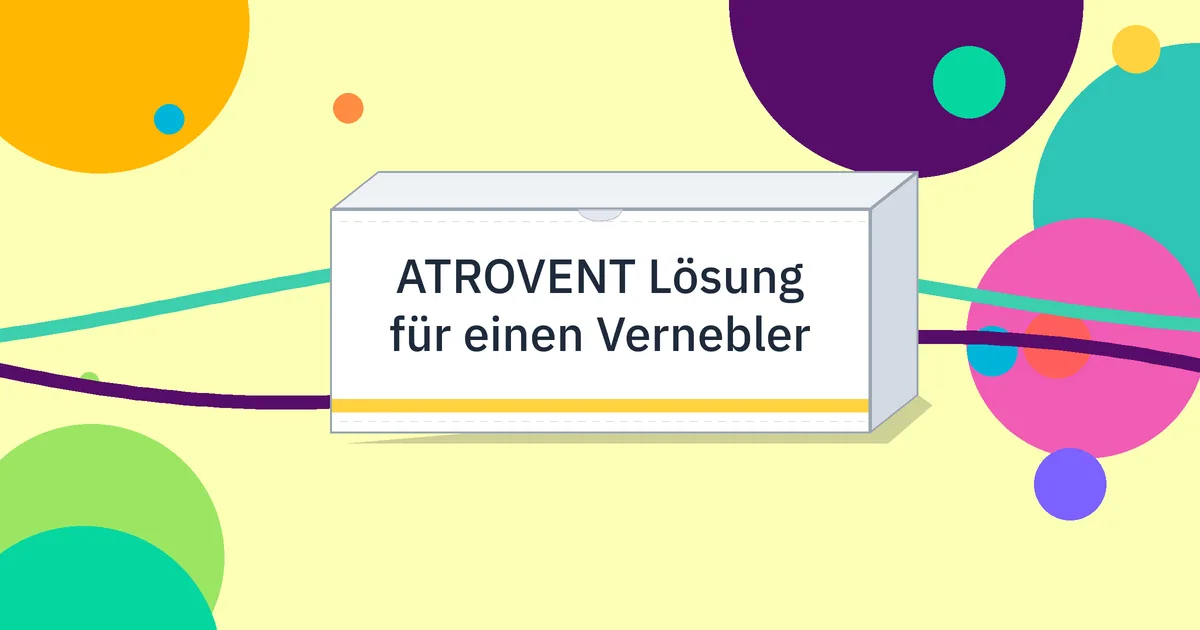 Symbolbild: Packung mit der Aufschrift ATROVENT Lösung für einen Vernebler (PZN 10979574) – Verfügbarkeit und Bezug in Apotheken in Frankfurt am Main