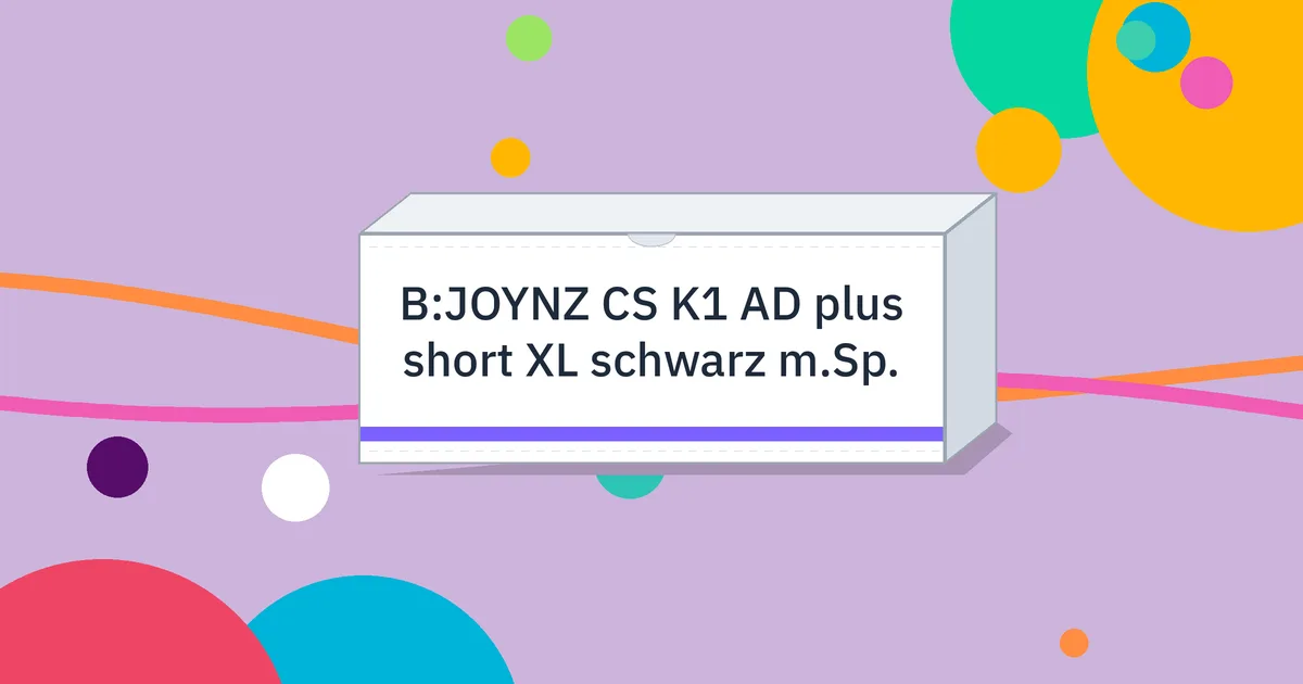 Symbolbild: Packung mit der Aufschrift B:JOYNZ CS K1 AD plus short XL schwarz m.Sp. (PZN 20527904) – Verfügbarkeit und Bezug in Apotheken in Frankfurt am Main