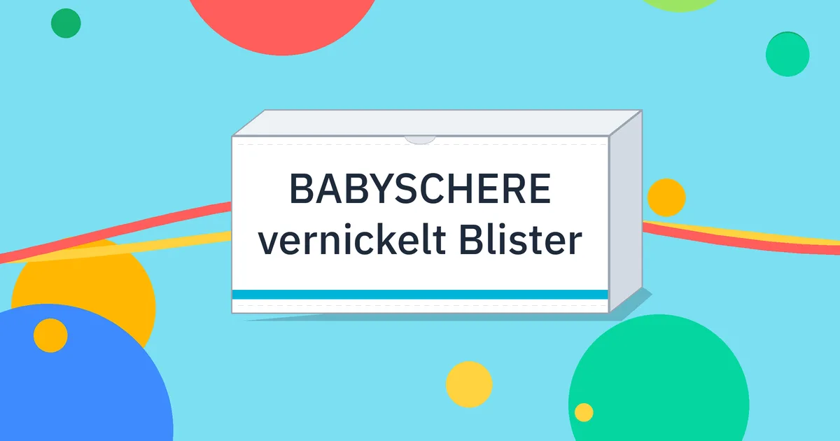Symbolbild: Packung mit der Aufschrift BABYSCHERE vernickelt Blister (PZN 10349092) – Verfügbarkeit und Bezug in Apotheken in Frankfurt am Main