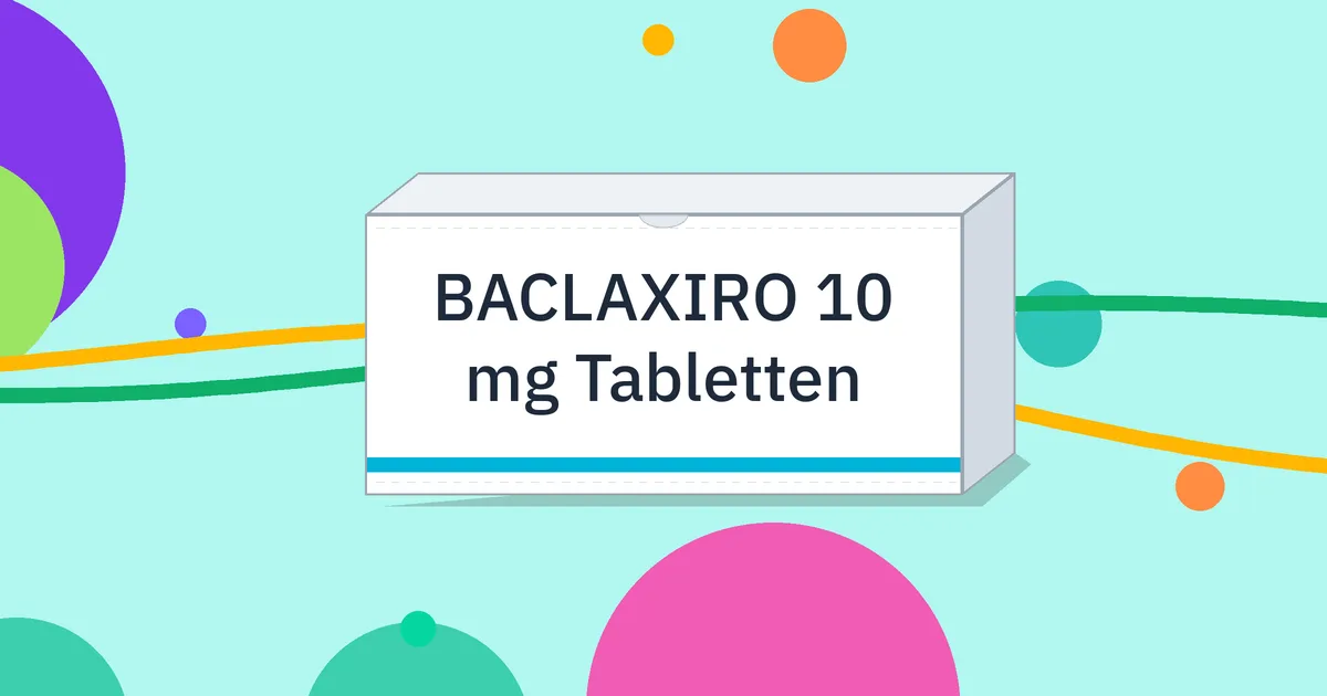 Symbolbild: Packung mit der Aufschrift BACLAXIRO 10 mg Tabletten (PZN 16793037) – Verfügbarkeit und Bezug in Apotheken in Frankfurt am Main