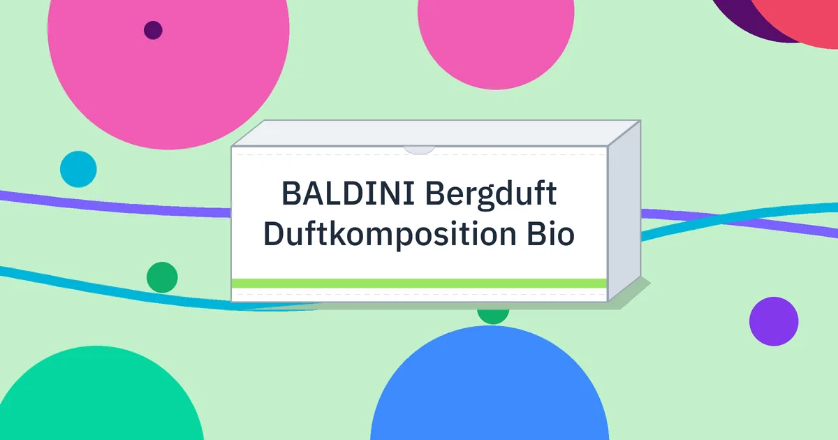 Symbolbild: Packung mit der Aufschrift BALDINI Bergduft Duftkomposition Bio (PZN 19270831) – Verfügbarkeit und Bezug in Apotheken in Frankfurt am Main
