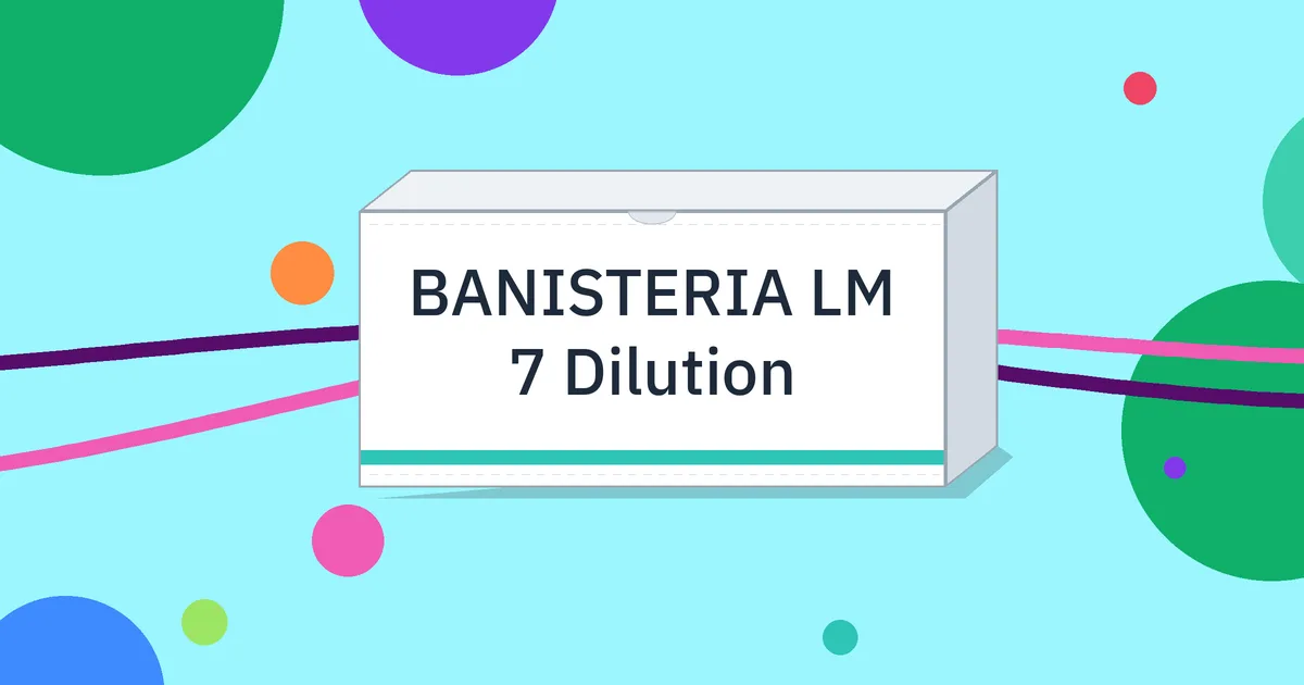 Symbolbild: Packung mit der Aufschrift BANISTERIA LM 7 Dilution (PZN 13375575) – Verfügbarkeit und Bezug in Apotheken in Frankfurt am Main