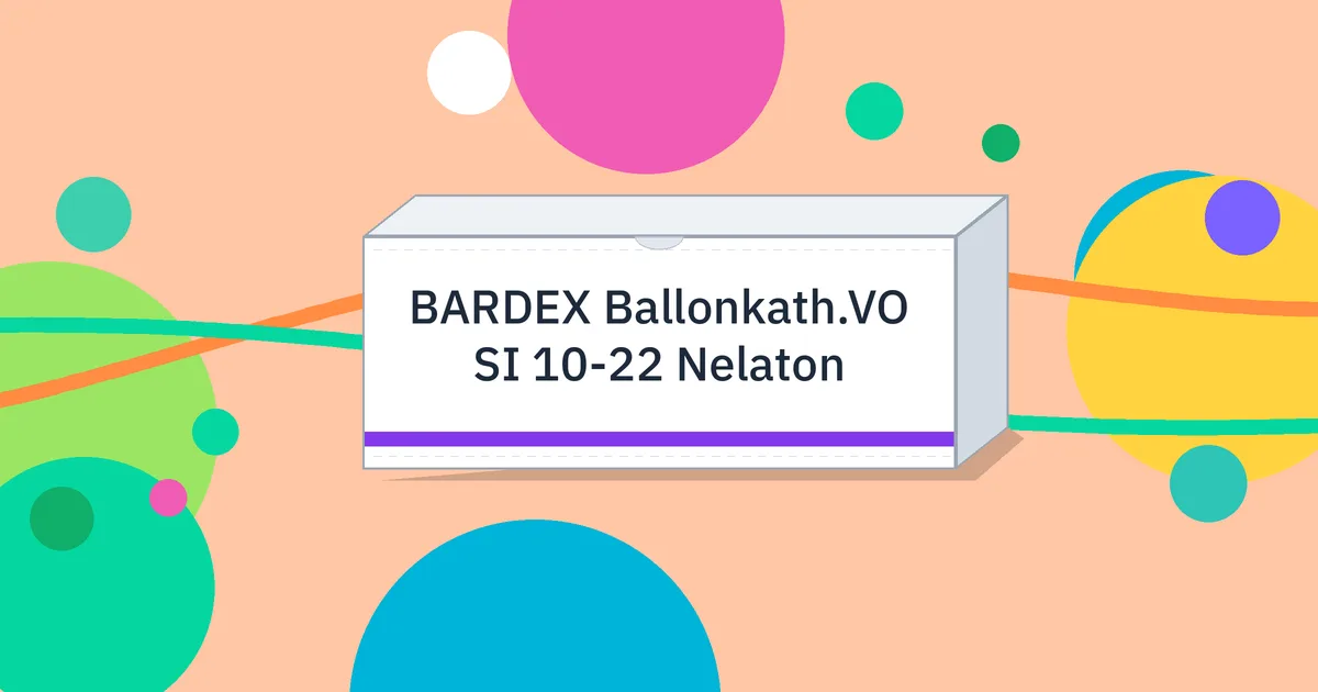 Symbolbild: Packung mit der Aufschrift BARDEX Ballonkath.VO SI 10-22 Nelaton (PZN 02673016) – Verfügbarkeit und Bezug in Apotheken in Frankfurt am Main