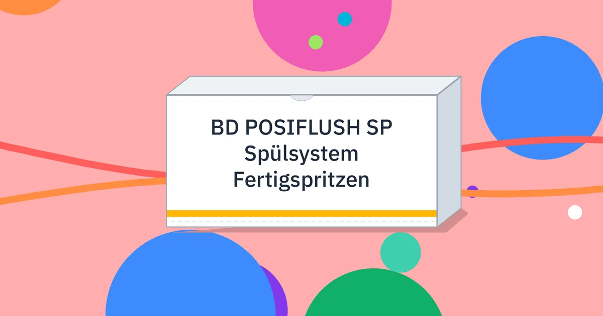 Symbolbild: Packung mit der Aufschrift BD POSIFLUSH SP Spülsystem Fertigspritzen (PZN 06149996) – Verfügbarkeit und Bezug in Apotheken in Frankfurt am Main