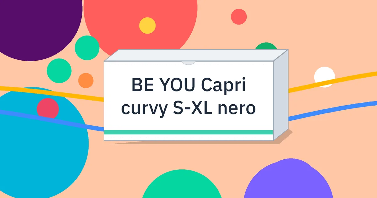 Symbolbild: Packung mit der Aufschrift BE YOU Capri curvy S-XL nero (PZN 19722144) – Verfügbarkeit und Bezug in Apotheken in Frankfurt am Main
