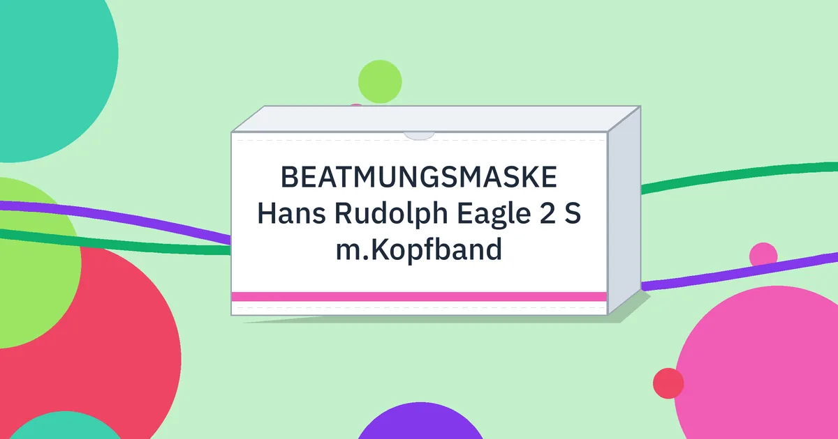 Symbolbild: Packung mit der Aufschrift BEATMUNGSMASKE Hans Rudolph Eagle 2 S m.Kopfband (PZN 17303785) – Verfügbarkeit und Bezug in Apotheken in Frankfurt am Main
