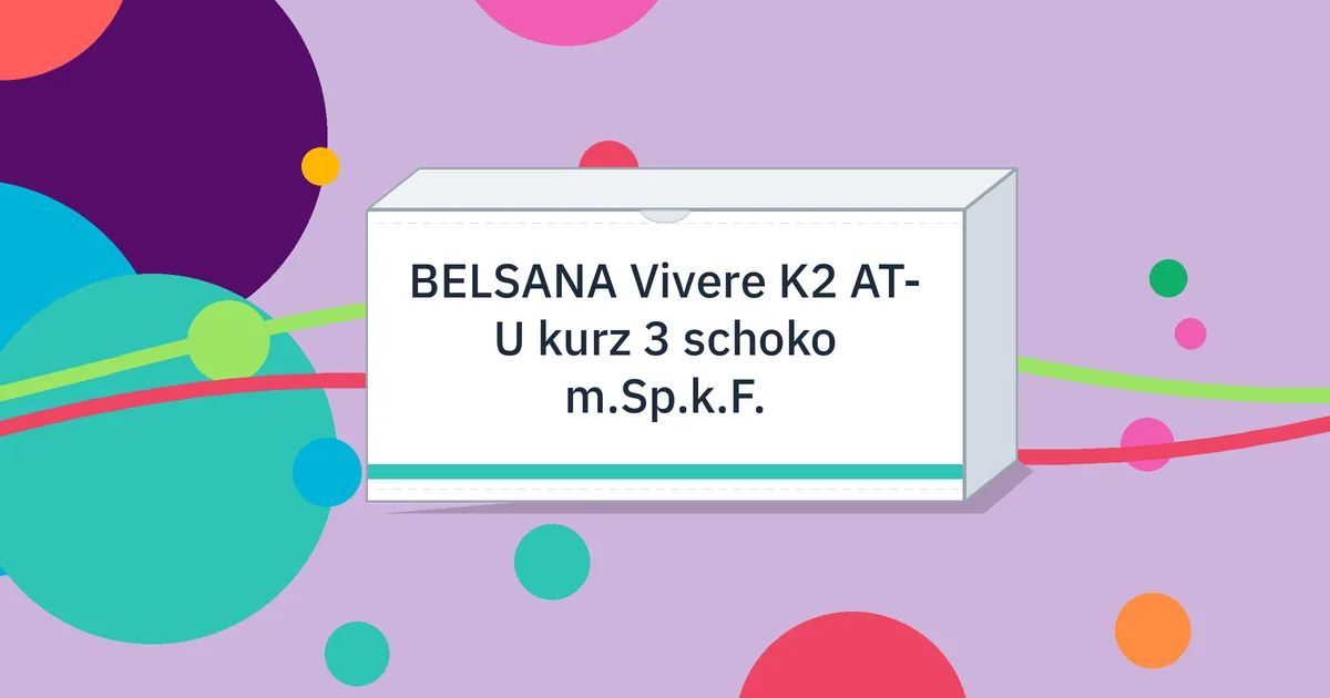 Symbolbild: Packung mit der Aufschrift BELSANA Vivere K2 AT-U kurz 3 schoko m.Sp.k.F. (PZN 12186895) – Verfügbarkeit und Bezug in Apotheken in Frankfurt am Main