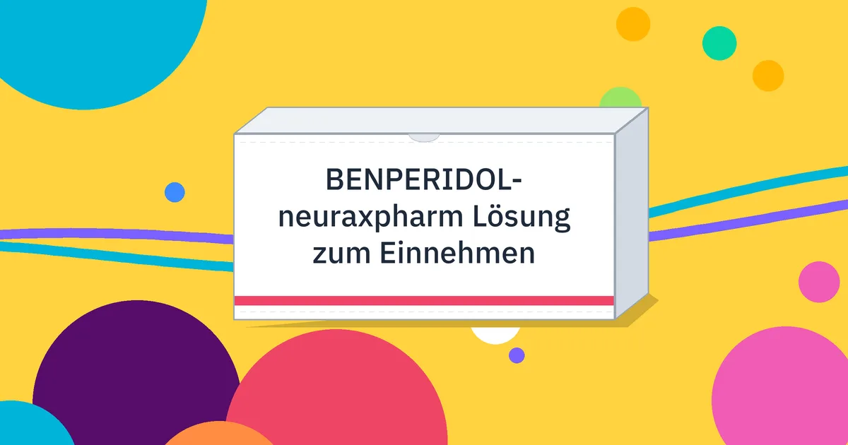 Symbolbild: Packung mit der Aufschrift BENPERIDOL-neuraxpharm Lösung zum Einnehmen (PZN 04463412) – Verfügbarkeit und Bezug in Apotheken in Frankfurt am Main