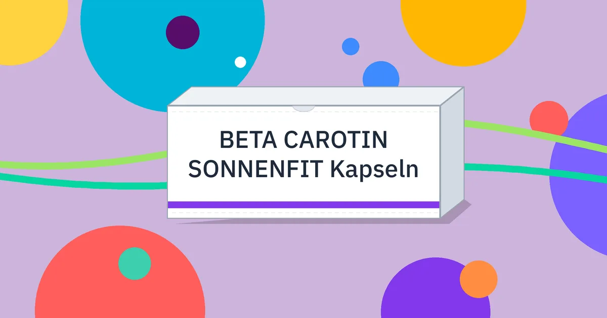 Symbolbild: Packung mit der Aufschrift BETA CAROTIN SONNENFIT Kapseln (PZN 05030744) – Verfügbarkeit und Bezug in Apotheken in Frankfurt am Main