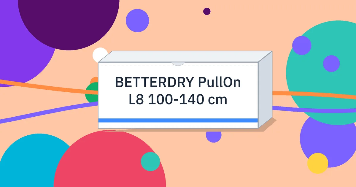 Symbolbild: Packung mit der Aufschrift BETTERDRY PullOn L8 100-140 cm (PZN 17313074) – Verfügbarkeit und Bezug in Apotheken in Frankfurt am Main