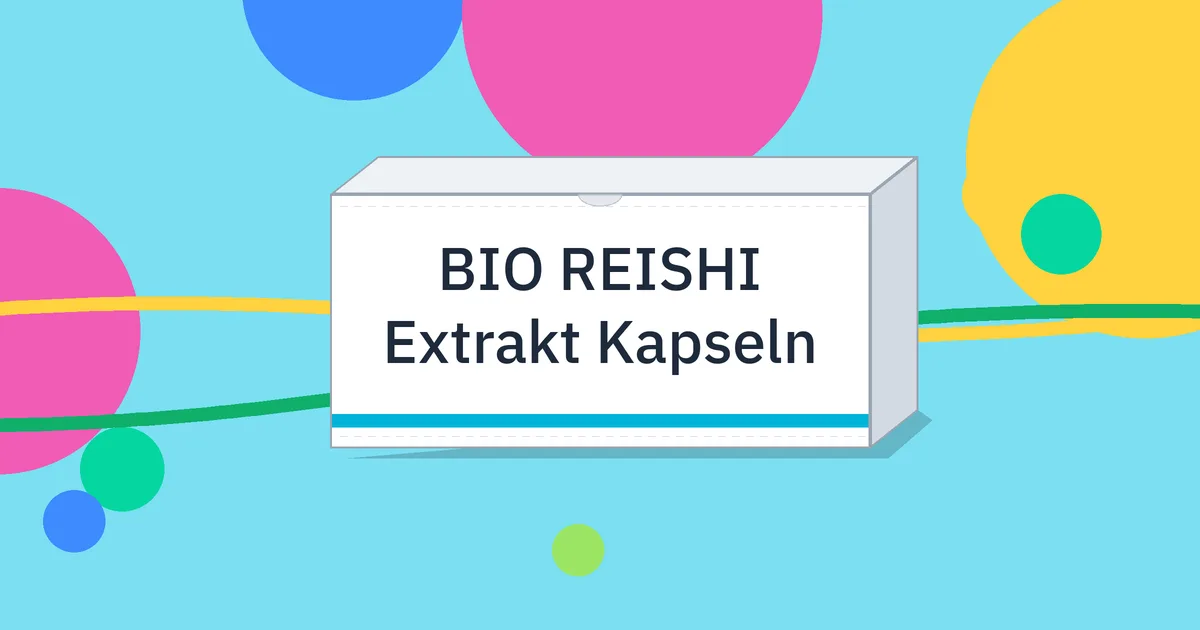 Symbolbild: Packung mit der Aufschrift BIO REISHI Extrakt Kapseln (PZN 17627097) – Verfügbarkeit und Bezug in Apotheken in Frankfurt am Main