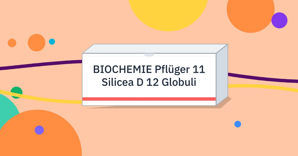Symbolbild: Packung mit der Aufschrift BIOCHEMIE Pflüger 11 Silicea D 12 Globuli (PZN 17278248) – Verfügbarkeit und Bezug in Apotheken in Frankfurt am Main