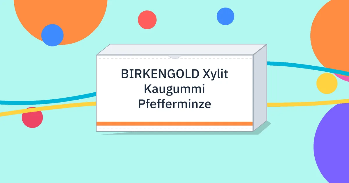Symbolbild: Packung mit der Aufschrift BIRKENGOLD Xylit Kaugummi Pfefferminze (PZN 19290414) – Verfügbarkeit und Bezug in Apotheken in Frankfurt am Main