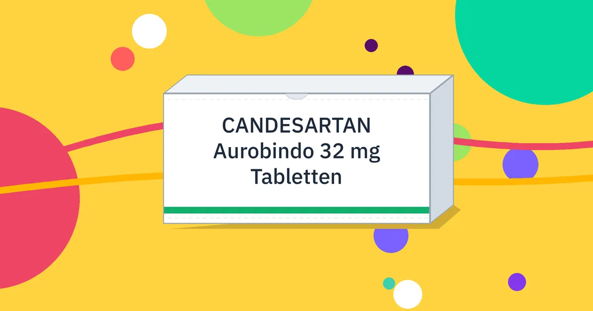 Symbolbild: Packung mit der Aufschrift CANDESARTAN Aurobindo 32 mg Tabletten (PZN 10142178) – Verfügbarkeit und Bezug in Apotheken in Frankfurt am Main