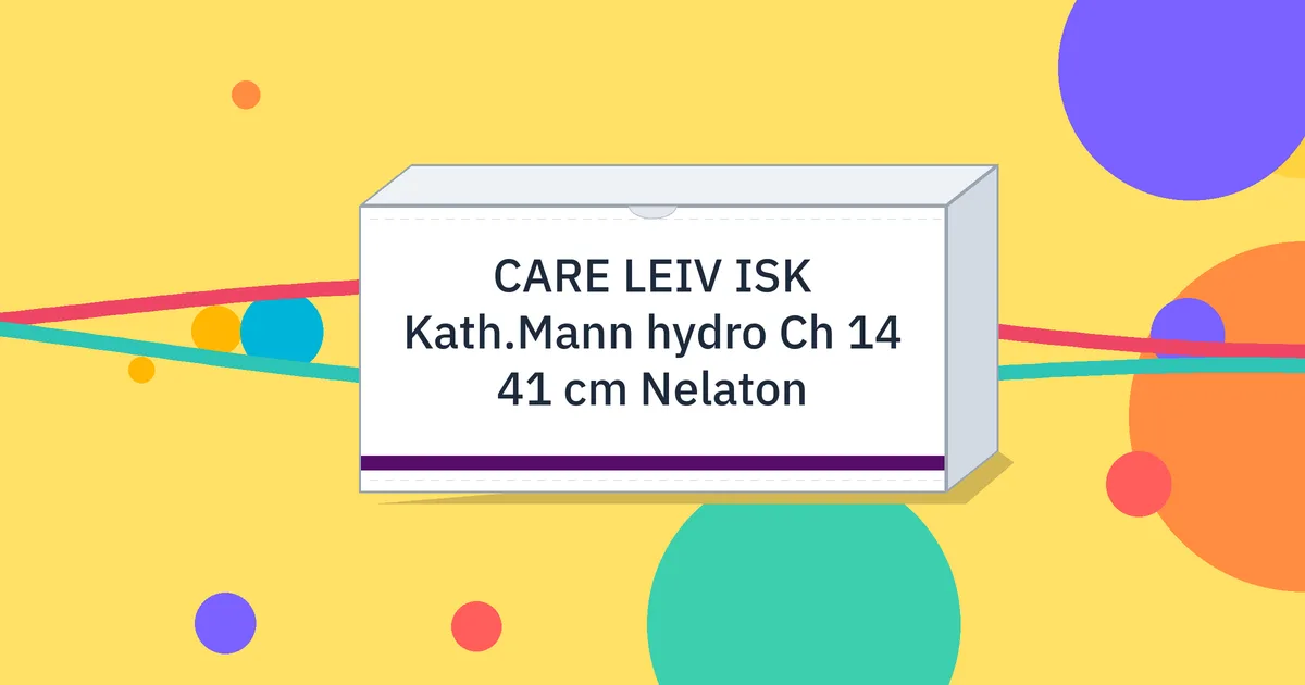Symbolbild: Packung mit der Aufschrift CARE LEIV ISK Kath.Mann hydro Ch 14 41 cm Nelaton (PZN 18890856) – Verfügbarkeit und Bezug in Apotheken in Frankfurt am Main