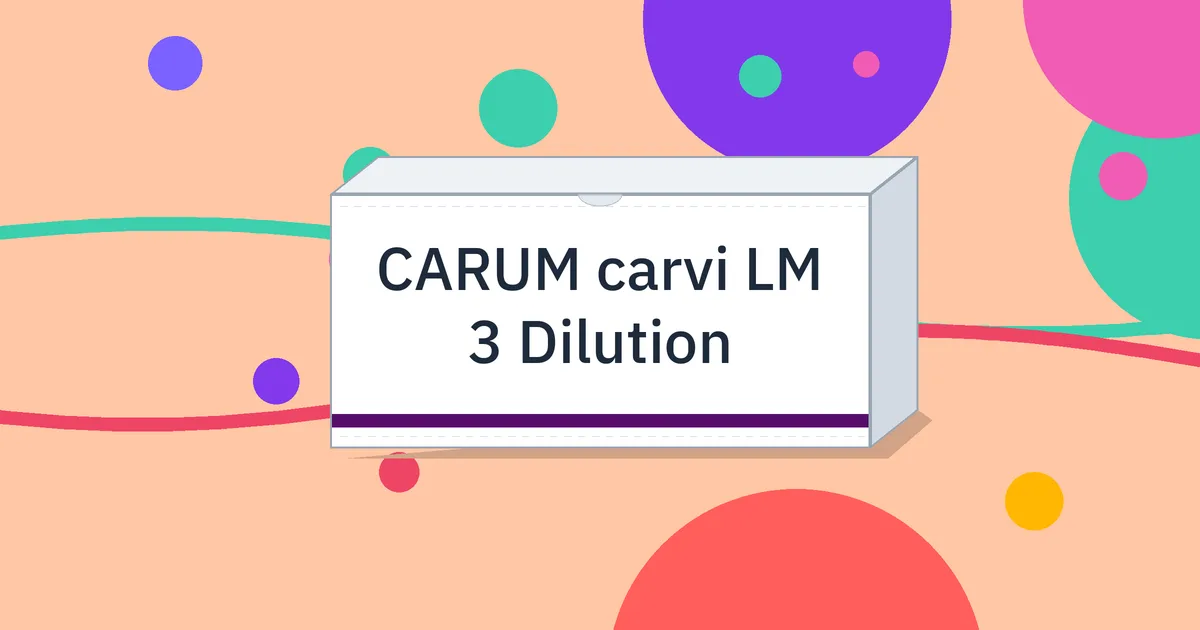 Symbolbild: Packung mit der Aufschrift CARUM carvi LM 3 Dilution (PZN 12811086) – Verfügbarkeit und Bezug in Apotheken in Frankfurt am Main