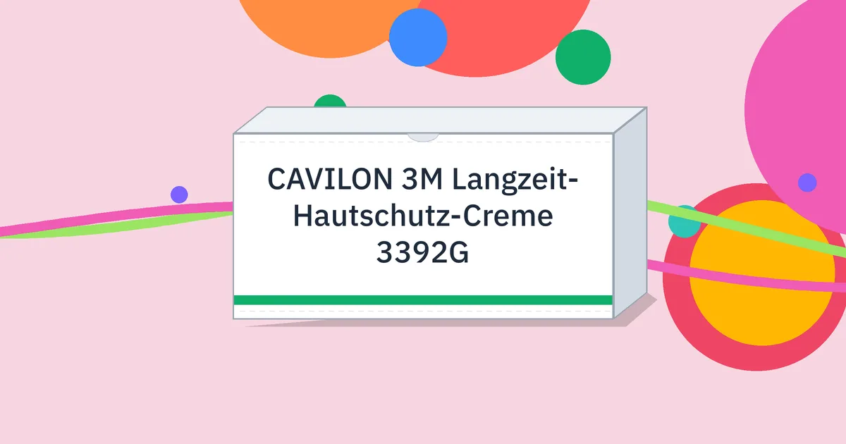 Symbolbild: Packung mit der Aufschrift CAVILON 3M Langzeit-Hautschutz-Creme 3392G (PZN 20228610) – Verfügbarkeit und Bezug in Apotheken in Frankfurt am Main