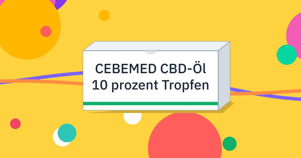 Symbolbild: Packung mit der Aufschrift CEBEMED CBD-Öl 10 prozent Tropfen (PZN 17371835) – Verfügbarkeit und Bezug in Apotheken in Frankfurt am Main