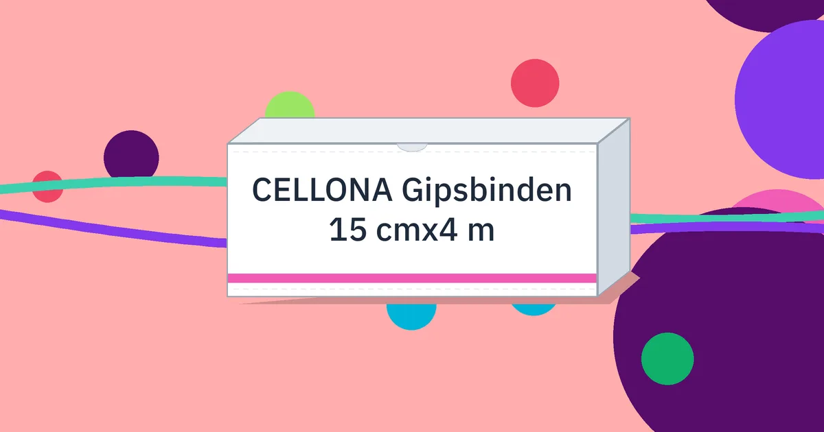 Symbolbild: Packung mit der Aufschrift CELLONA Gipsbinden 15 cmx4 m (PZN 03150935) – Verfügbarkeit und Bezug in Apotheken in Frankfurt am Main